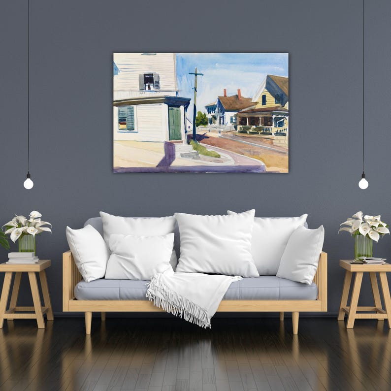 Edward Hopper Street Corner Poster Office Decor Art Hopper Canvas ...