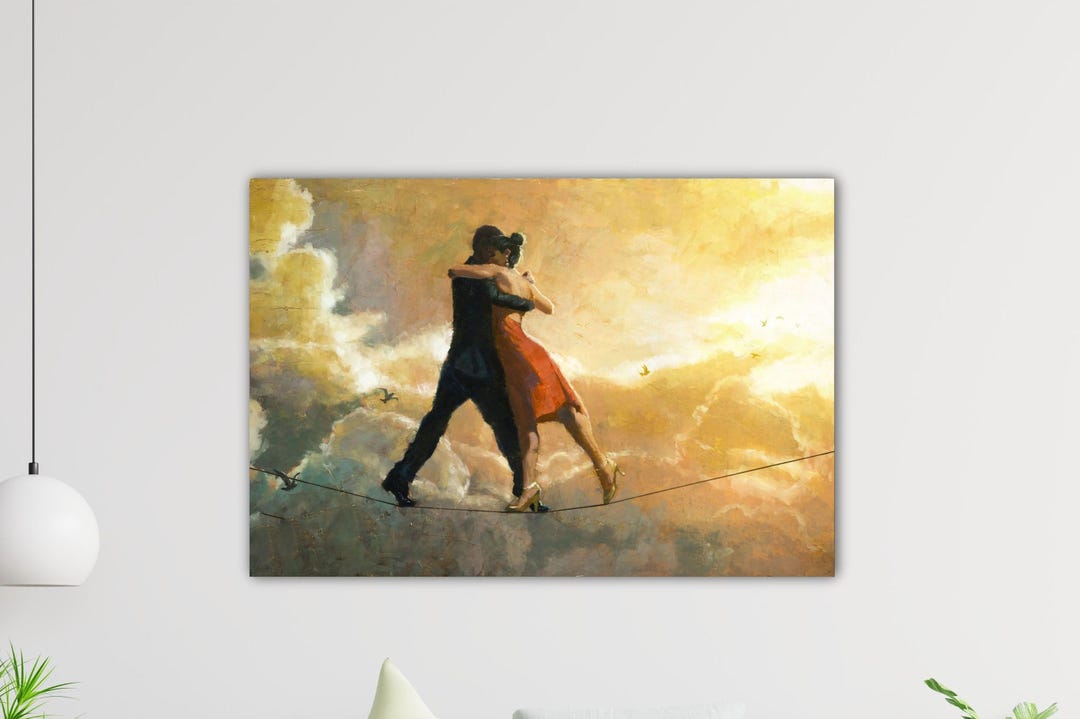 Tango Dancer Canvas on the Rope Wall Art Dancing Painting Dancer Room ...