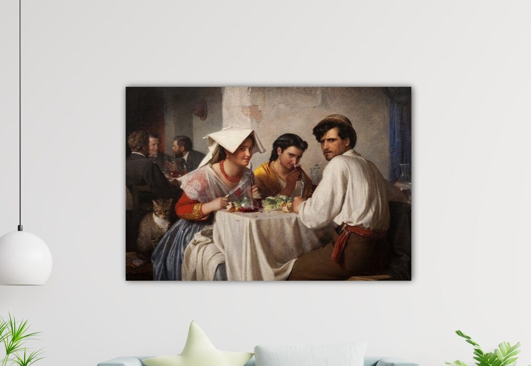 Carl Bloch in a Roman Osteria, 1866 Poster Bloch Wall Art Carl Bloch ...