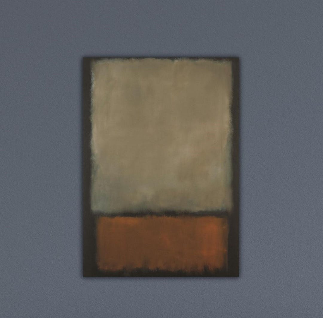 Mark Rothko White and Brown Wall Decor Art Rothko Wall Art Rothko ...