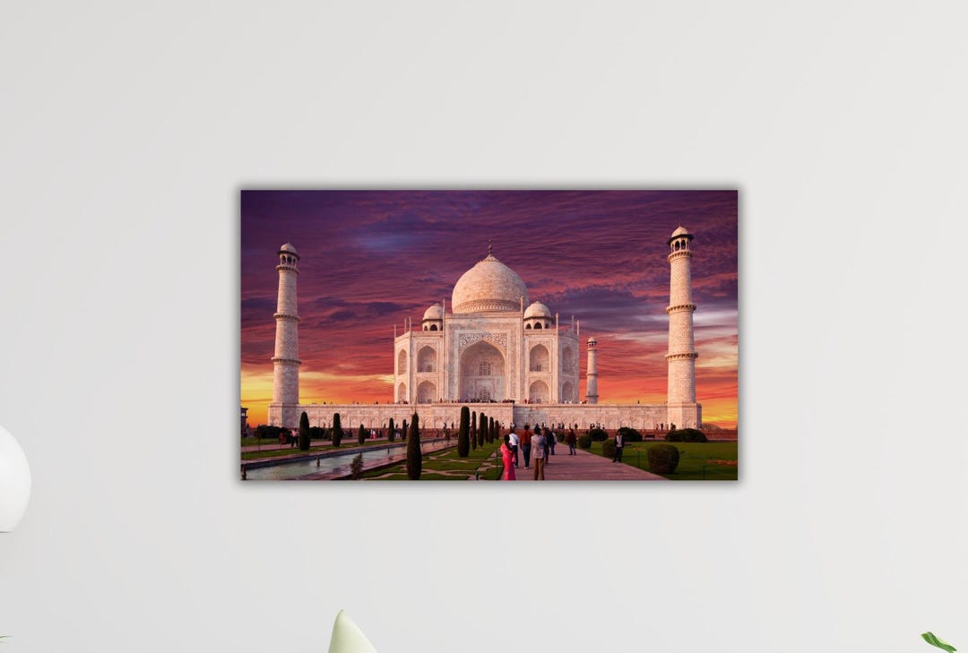 Taj Mahal Poster the Taj Mahal Canvas Famous Places in the World Print ...