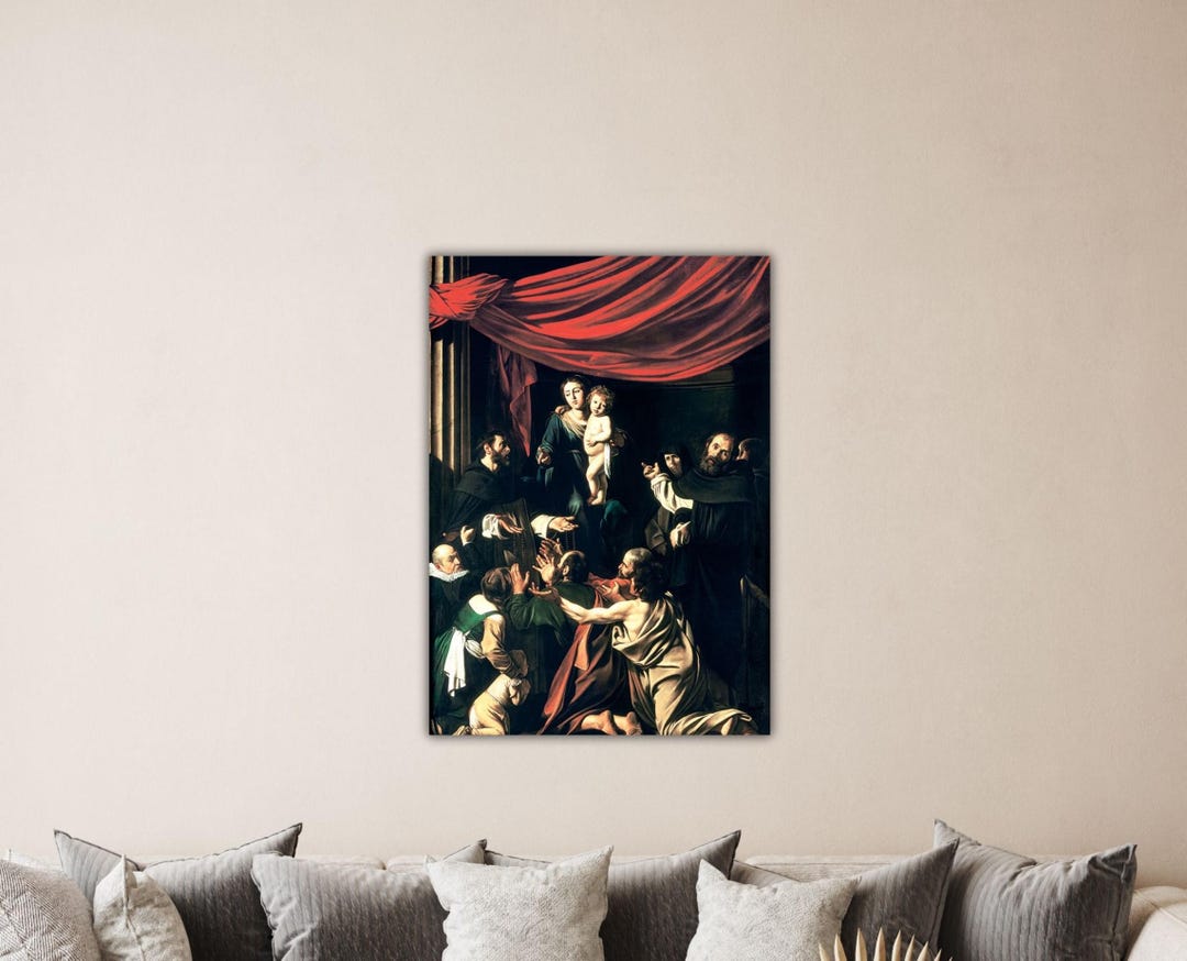 Caravaggio Madonna of the Rosary Wall Art Print Caravaggio Canvas ...