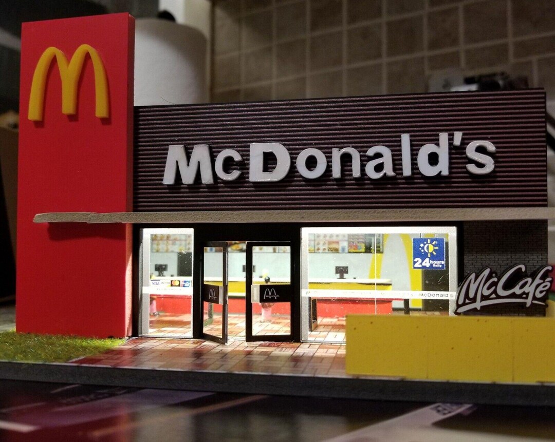 Mcdonald's HO Scale Building Built - Etsy