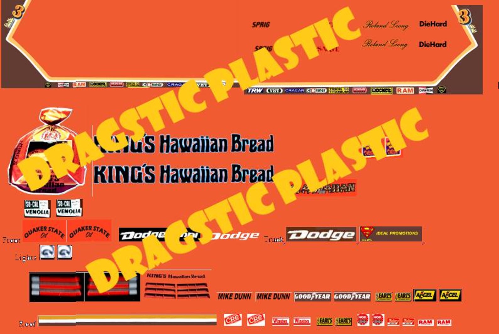 King's Hawaiian 1981 Dodge Omni Funny Car Decals - Etsy