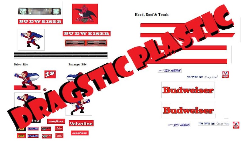 Roy Harris 1980 Budman Arrow 1/24 or 1/25th Scale Funny Car Decals - Etsy