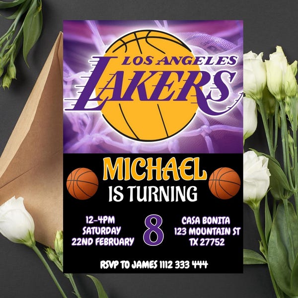 Lakers Party Supplies - Etsy