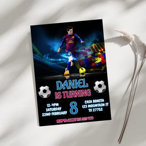 Editable Lionel Messi Birthday Invitation | Lionel Messi Digital ...