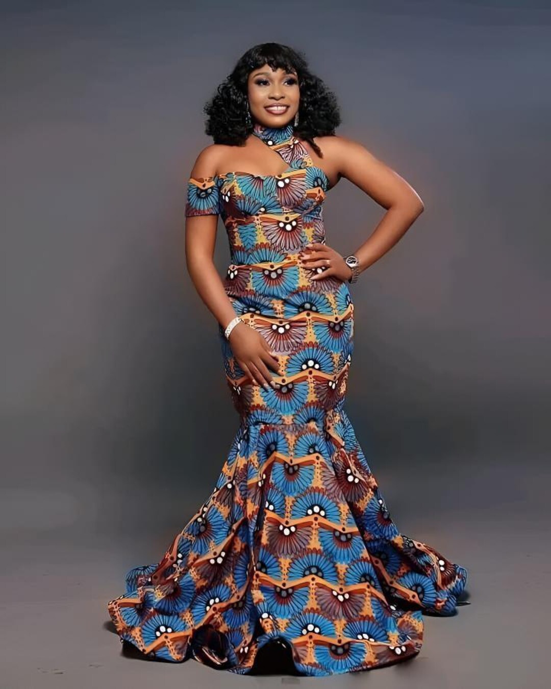 Ankara Print Prom Dress: African Wedding, Birthday, or Engagement Gown ...
