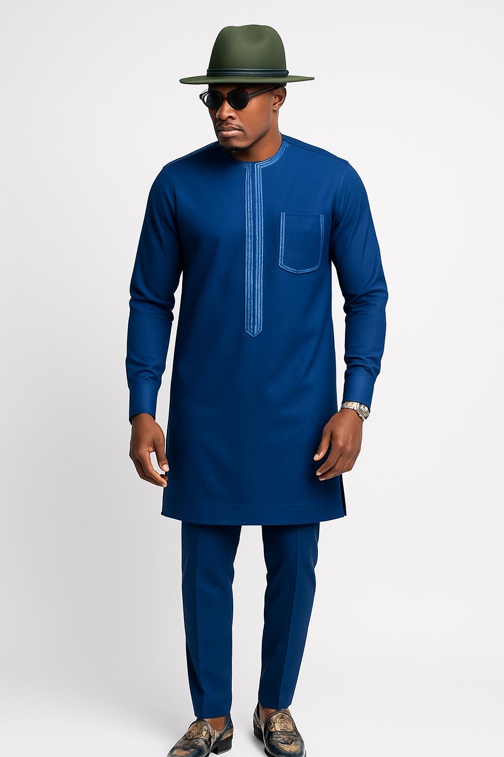 Handmade African Men's Senator Suit: Cotton Dashiki Outfit - Etsy