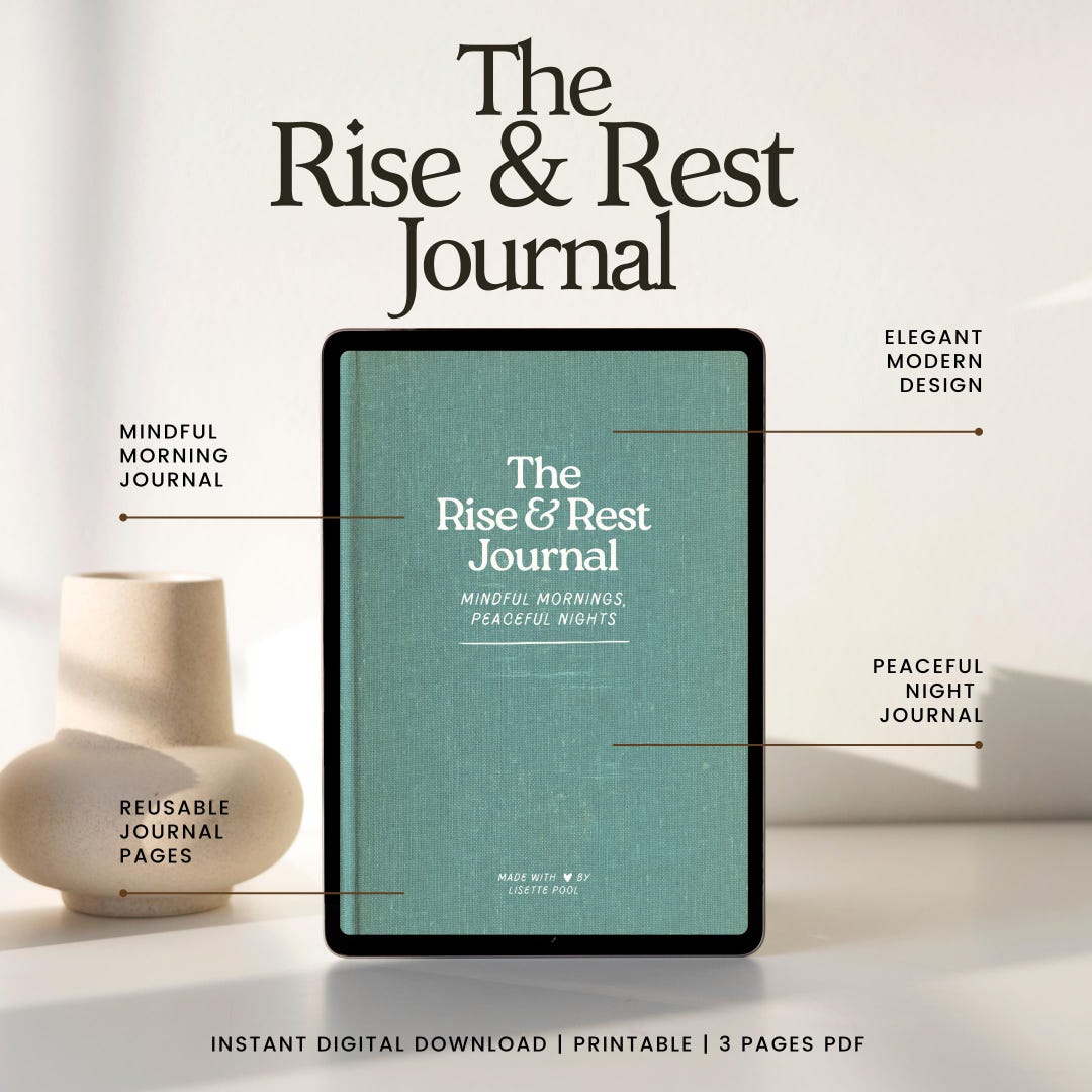The Rise and Rest Journal | the Five Minute Journal for Mindful ...