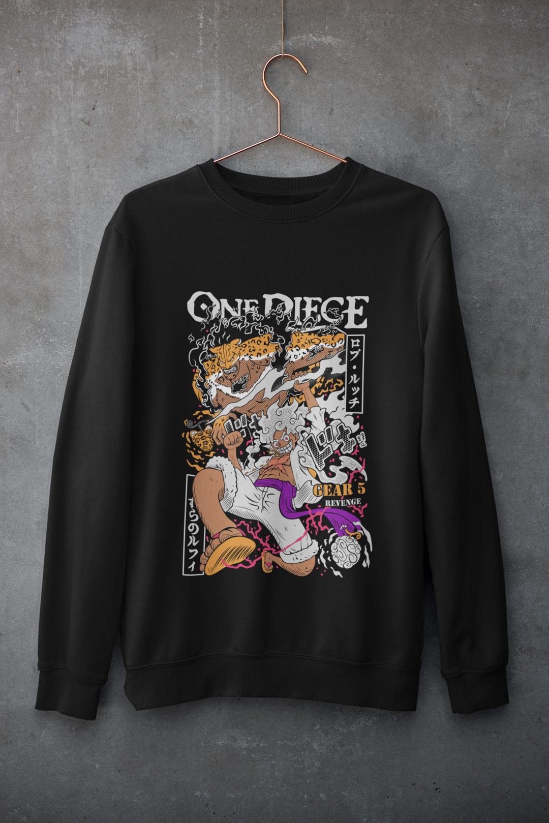 Anime One Piece Luffy Sweatshirt, Monkey D. Luffy Crewneck, Gift for ...