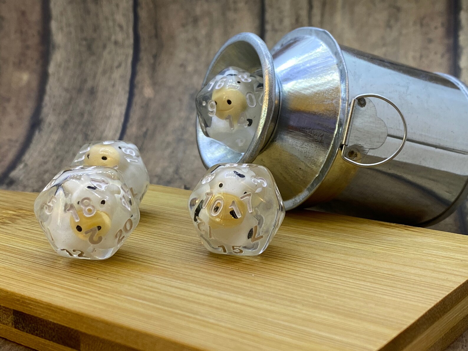 Dairy20 D20 Dice With a Cow Inside Single D20 - Etsy