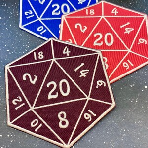 D20 Iron on Patch Tabletop Gaming Patch Gift for Gamers - Etsy