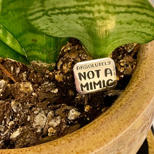 Absolutely Not A Mimic Silver Hard Enamel Pin - Etsy