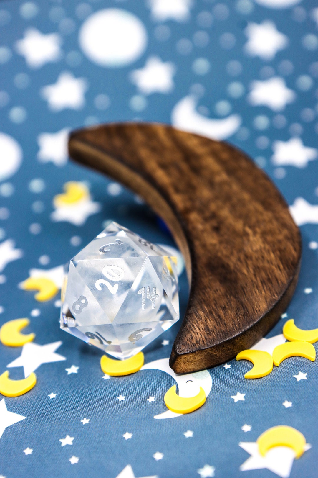 Crystal Moon D20 30mm Glass D20 - Etsy