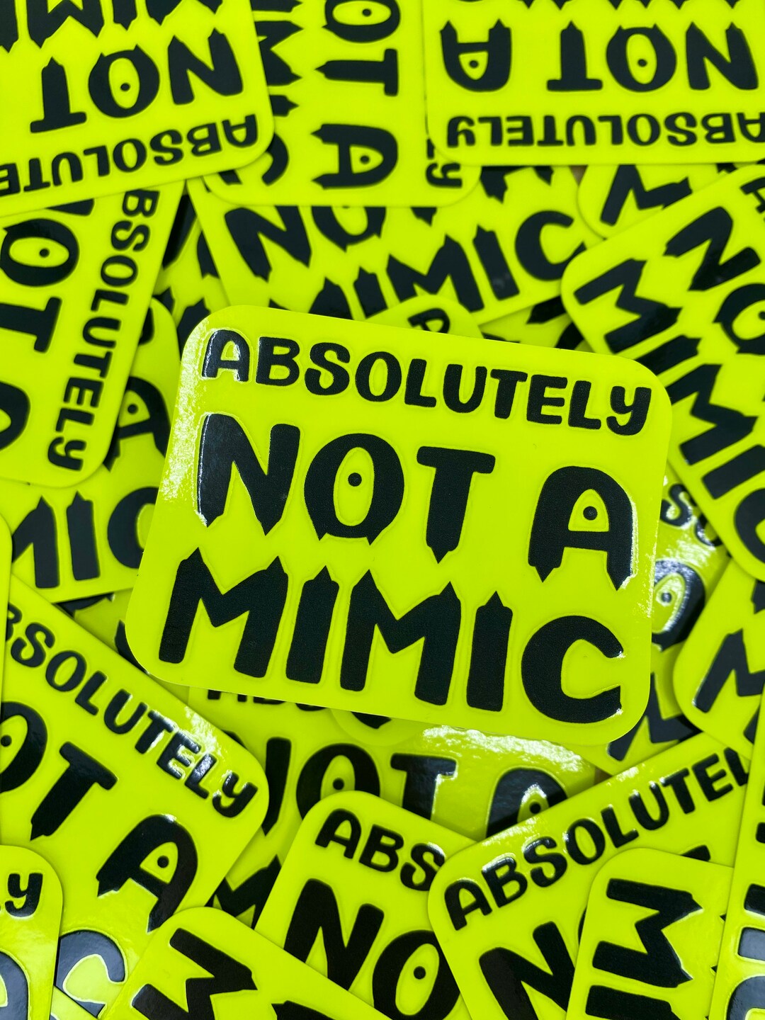 Not A Mimic Safety Sticker - Etsy