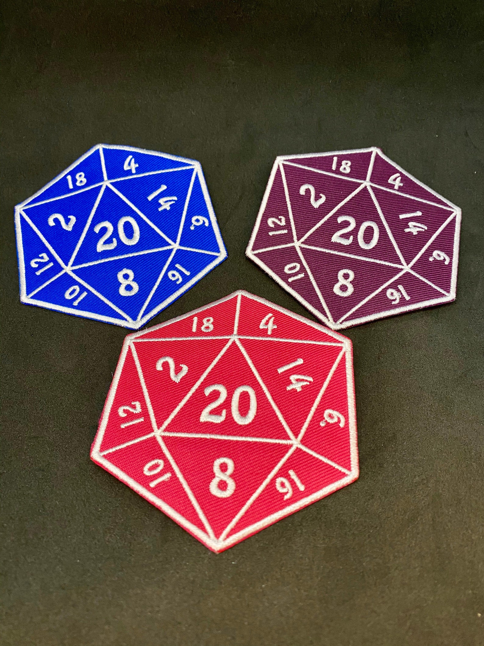 D20 Iron on Patch Tabletop Gaming Patch Gift for Gamers | Etsy