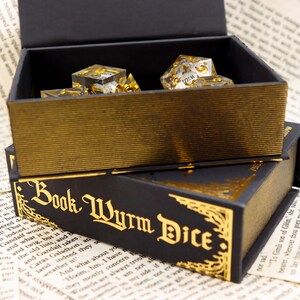 Book Wyrm Dice Polyhedral Dice With Book Pages - Etsy