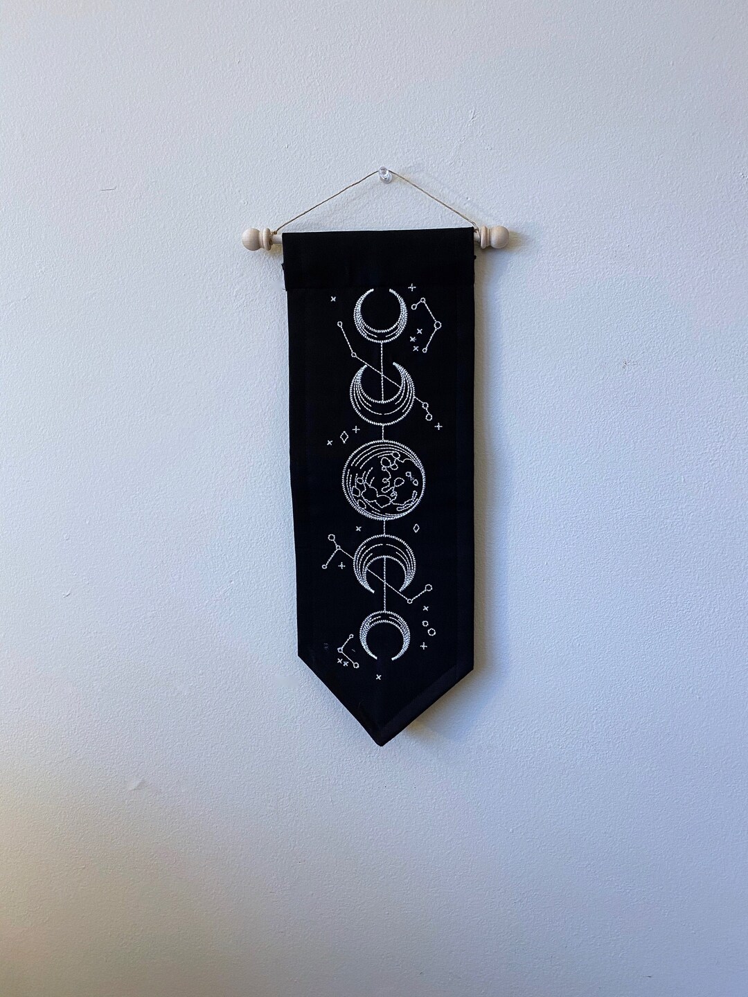 Moon Phase Celestial Banner Pennant Space Banner - Etsy