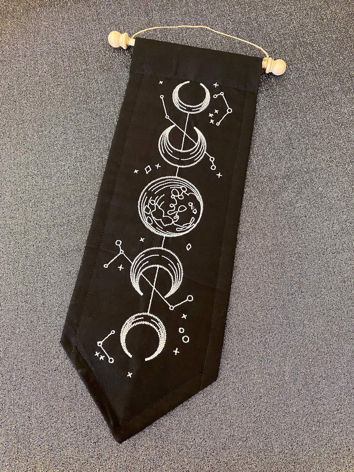 Moon Phase Celestial Banner Pennant Space Banner - Etsy