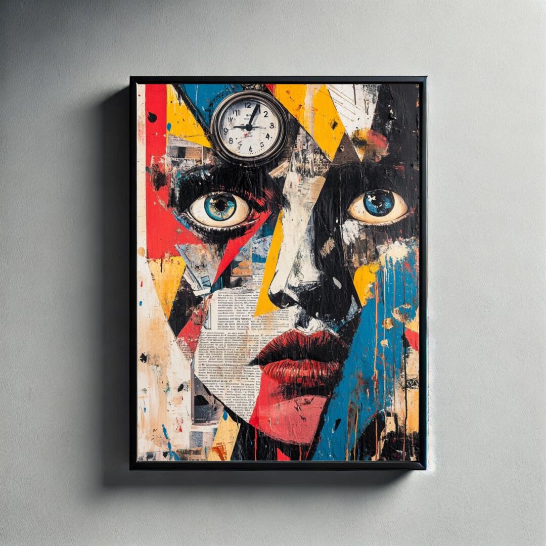 Modern Dada Art, Dada Art, Abstract Art, Living Room Wall Art, Gameroom ...