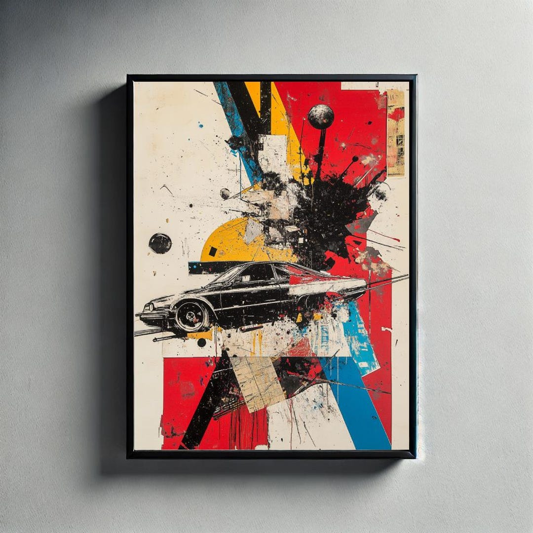 Modern Dada Art, Dada Art, Abstract Art, Living Room Wall Art, Gameroom ...