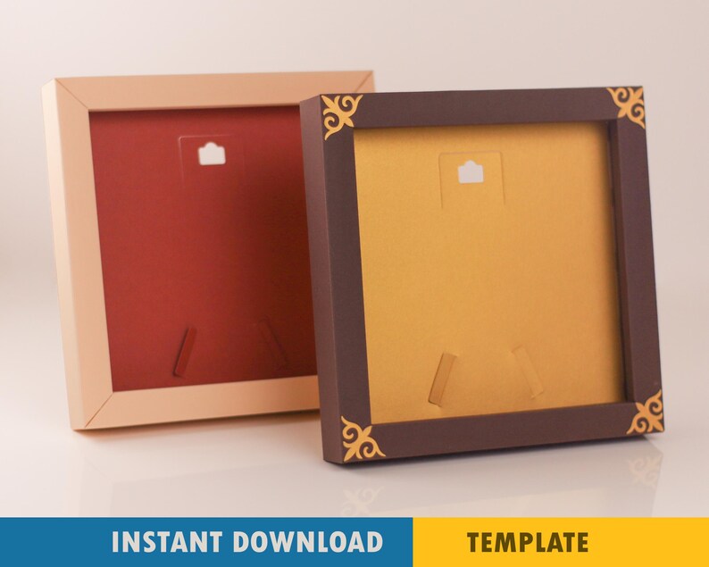 Shadow Box Frame SVG Template, 8x8 Frame, Square Frame, Lightbox Frame ...