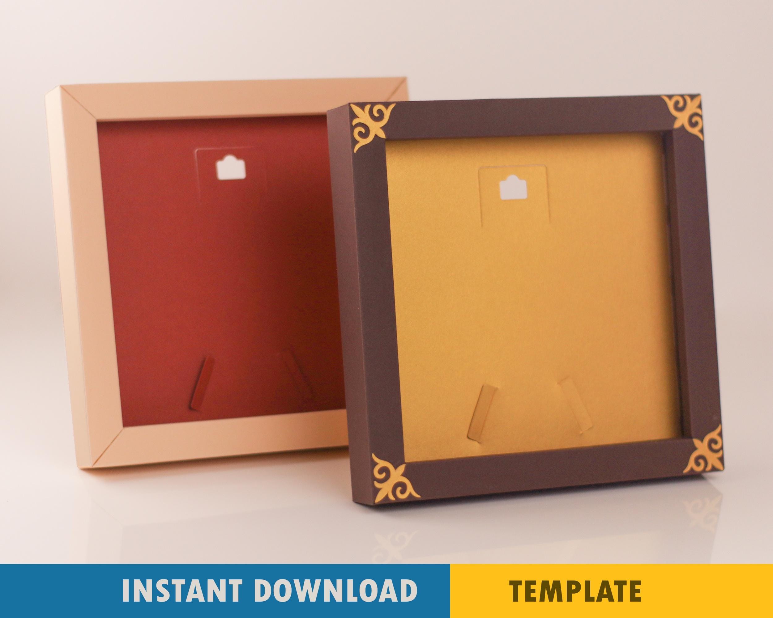 Shadow Box Frame SVG Template, 8x8 Frame, Square Frame, Lightbox Frame ...