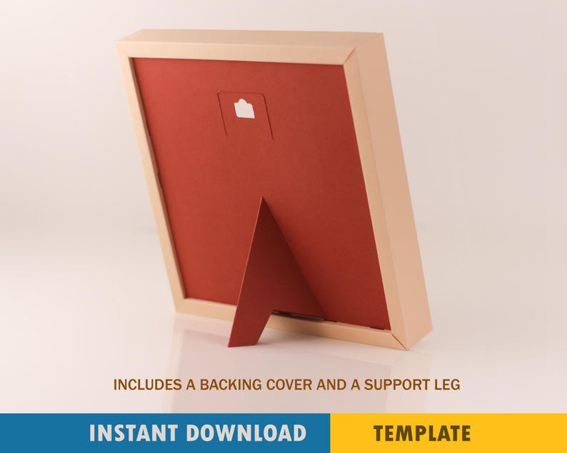 Shadow Box Frame SVG Template, 8x8 Frame, Square Frame, Lightbox Frame ...