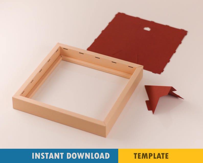 Shadow Box Frame SVG Template, 8x8 Frame, Square Frame, Lightbox Frame ...