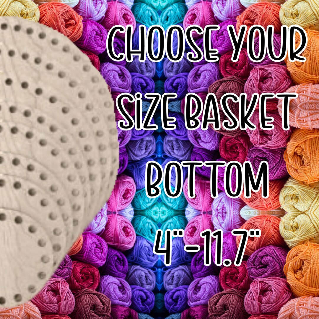 Laser Cut Wooden Crochet Basket Bottom – Choose Your Size | 4”–11.7 ...
