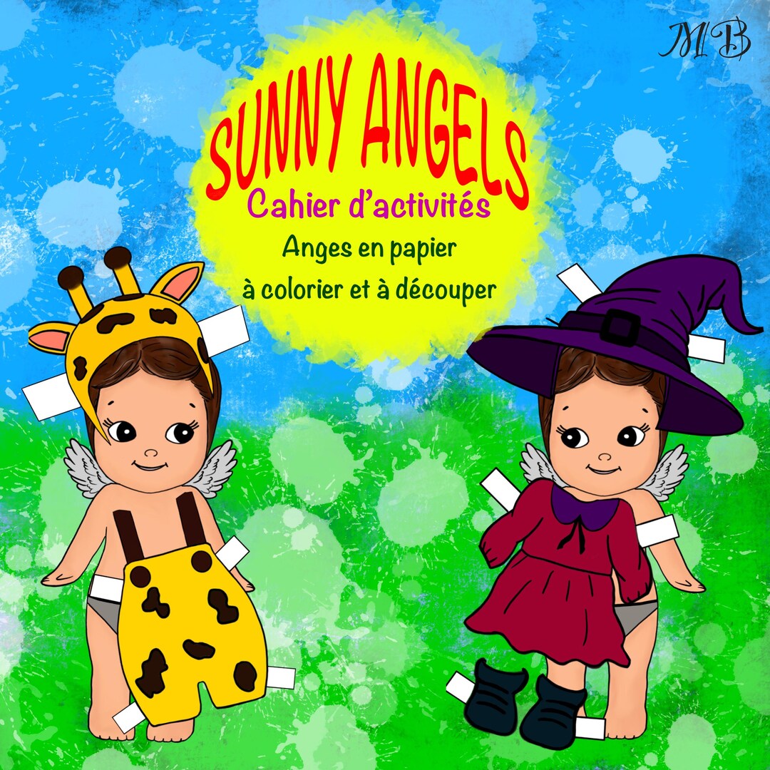Sunny Angels: Activity Book, Paper Angels to Color and Cut Out - Etsy