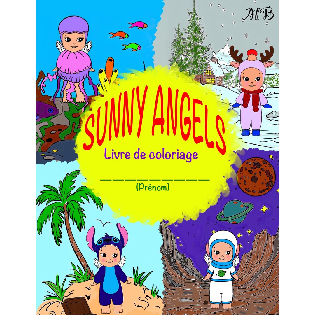 Sunny Angels Coloring Book - Etsy