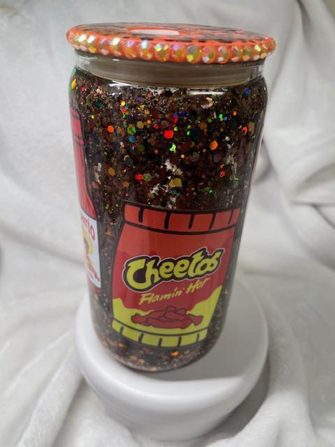 Snow Globe Cup (16oz) "hot Cheetos Edition" - Etsy