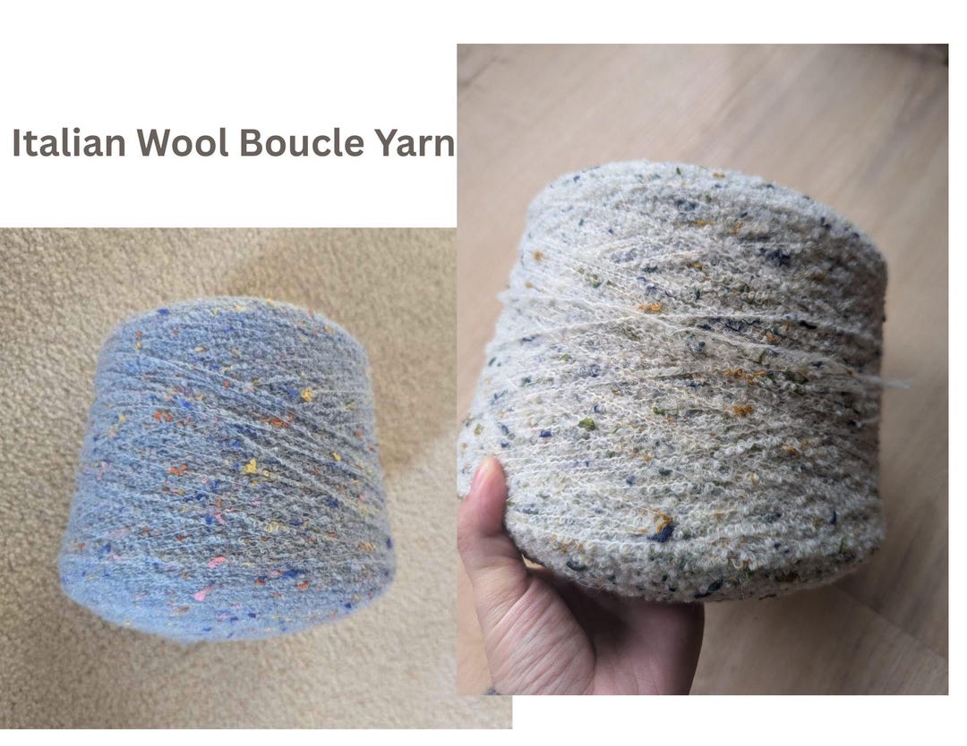 Italian Yarn Pecci Filati Fingering Weight Merino Wool Boucle Yarn With ...