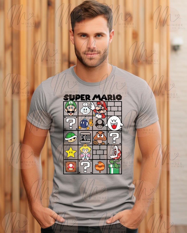Super Mario Characters on a Grid Png - Etsy