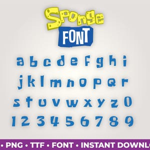Sponge Font Bundle SVG PNG JPG - Etsy