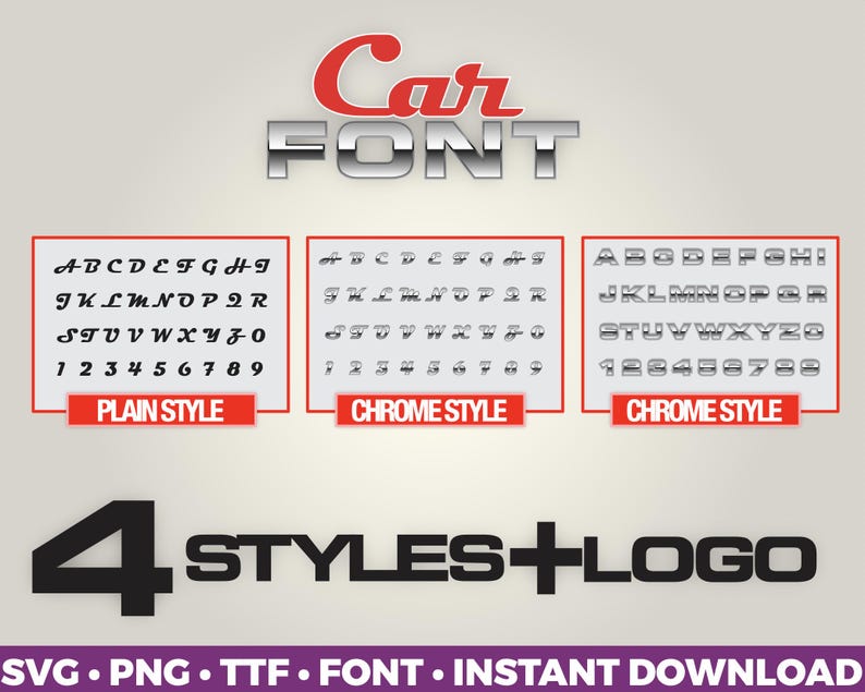Cars Font Bundle SVG PNG JPG - Etsy