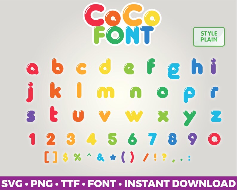 Coco Font Bundle | SVG PNG JPG - Etsy