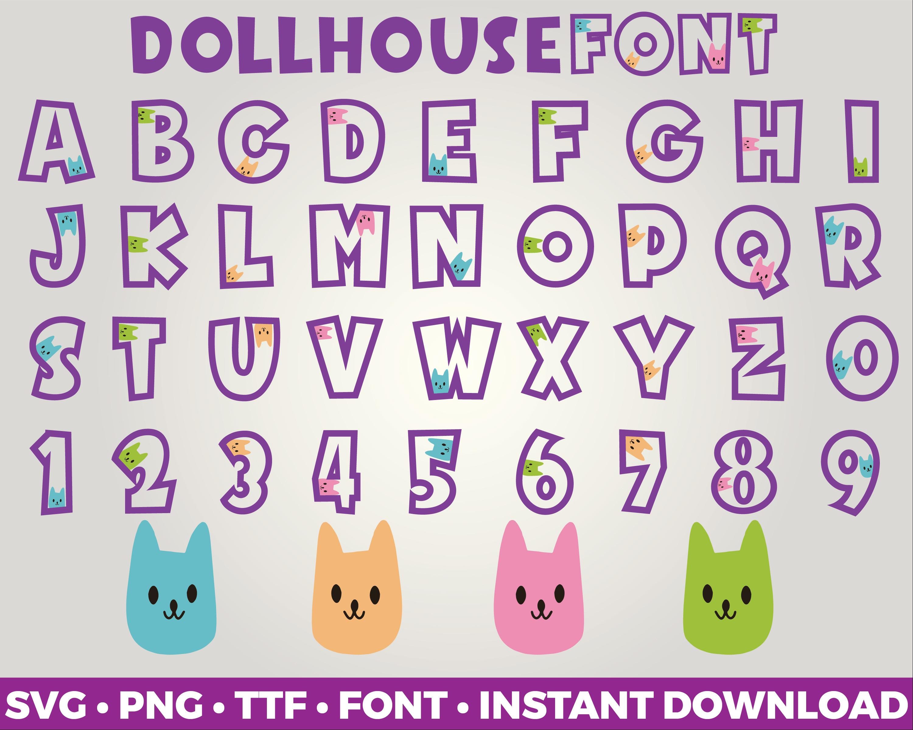Dollhouse Font Bundle | SVG PNG JPG - Etsy