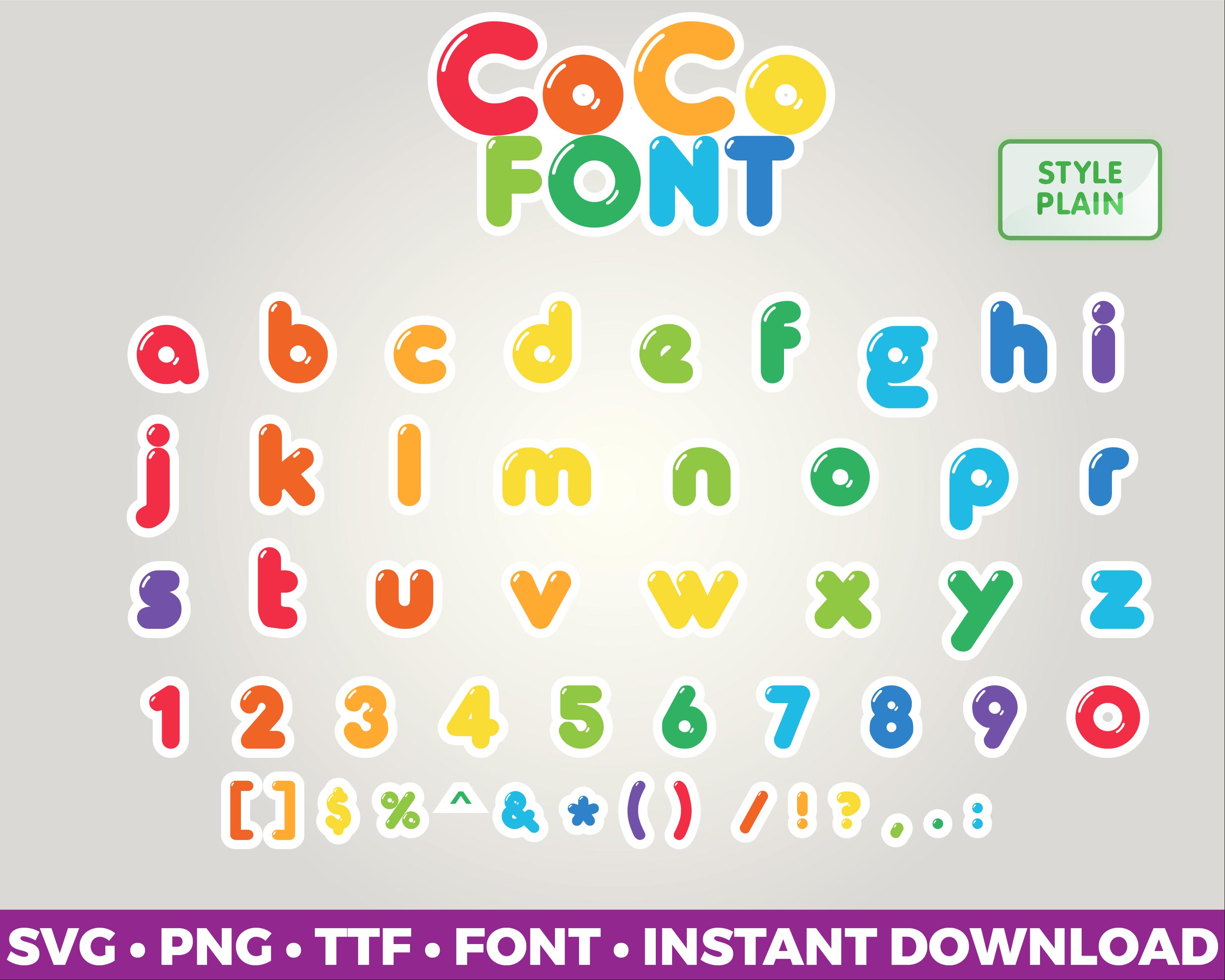 Coco Font Bundle | SVG PNG JPG - Etsy