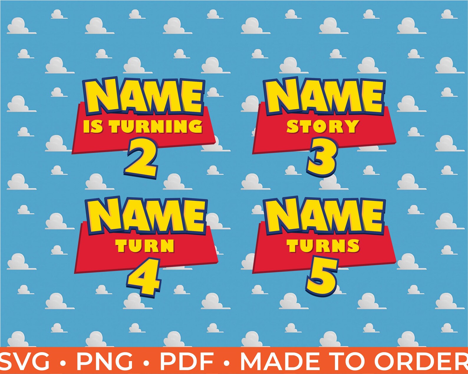 Toy Story Logo Customizable Svg PNG PDF JPG - Etsy