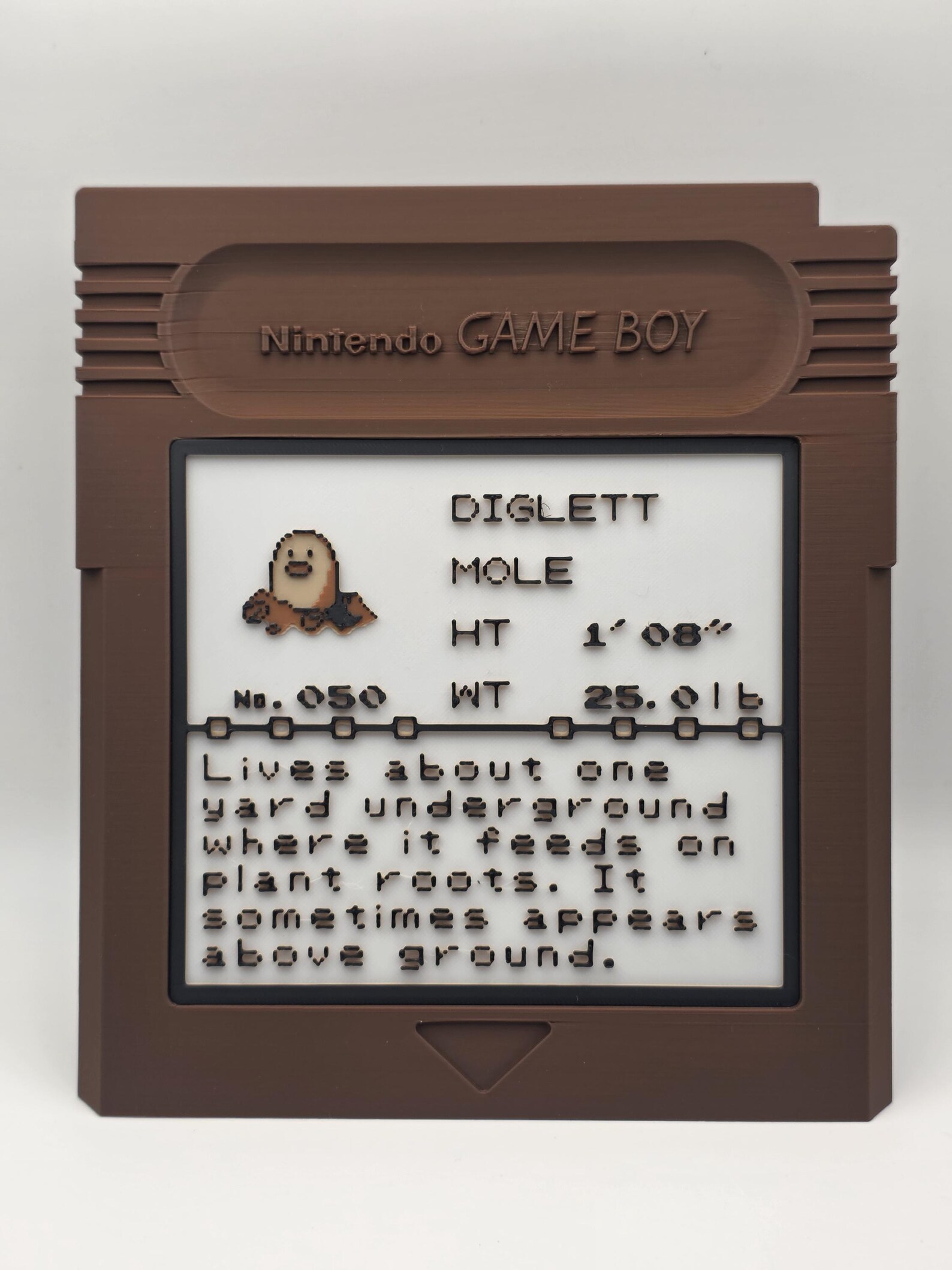 Diglett Pokedex Entry in Jumbo GBC Cartridge Art Pokemon Desk ...