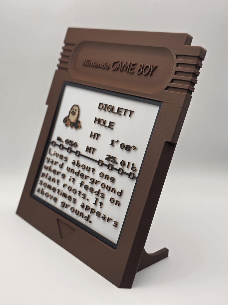 Diglett Pokedex Entry in Jumbo GBC Cartridge Art Pokemon Desk ...