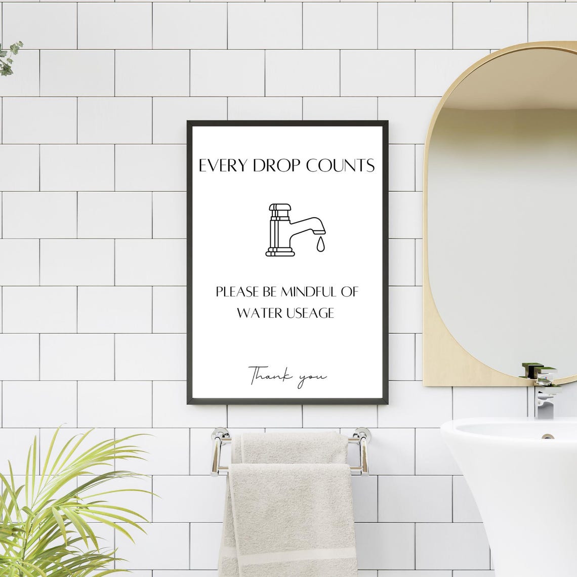 Airbnb Water Sign, Save Water Sign, Airbnb Sign, Water Restrictions ...