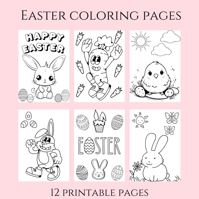 Easter Coloring Pages, Coloring Pages, Easter Activity, DIY Easter ...