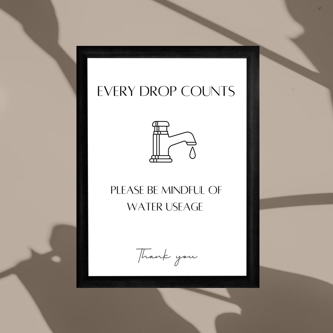 Airbnb Water Sign, Save Water Sign, Airbnb Sign, Water Restrictions ...