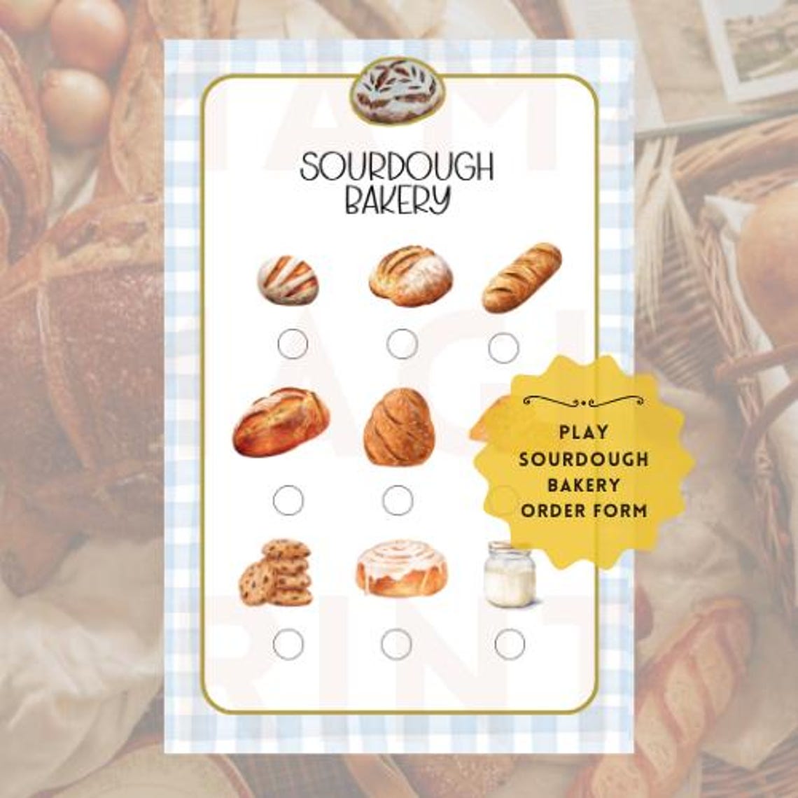 Printable Pretend Play Sheets, Dramatic Imaginitive Play, Sourdough ...