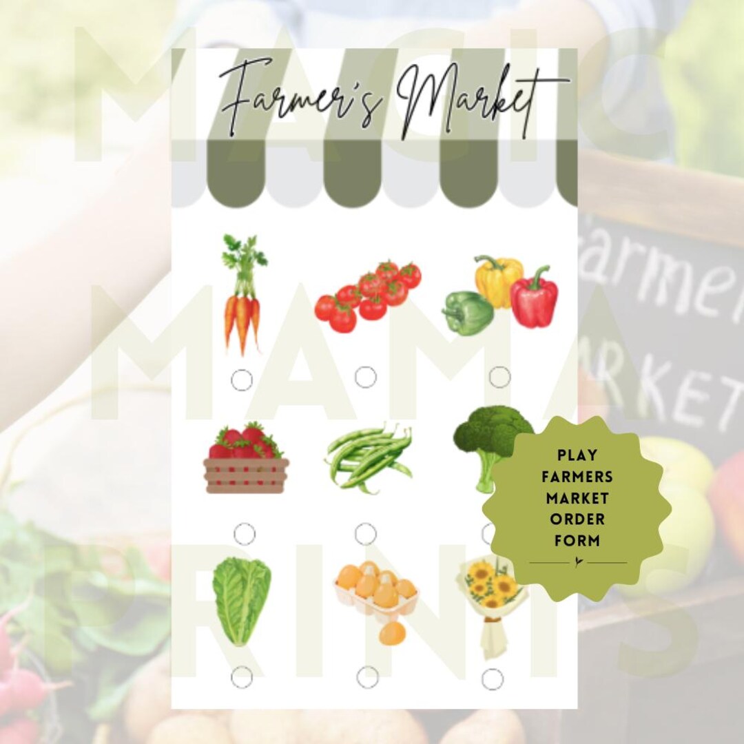 Printable Pretend Play Sheets, Dramatic Imaginitive Play, Farmers ...