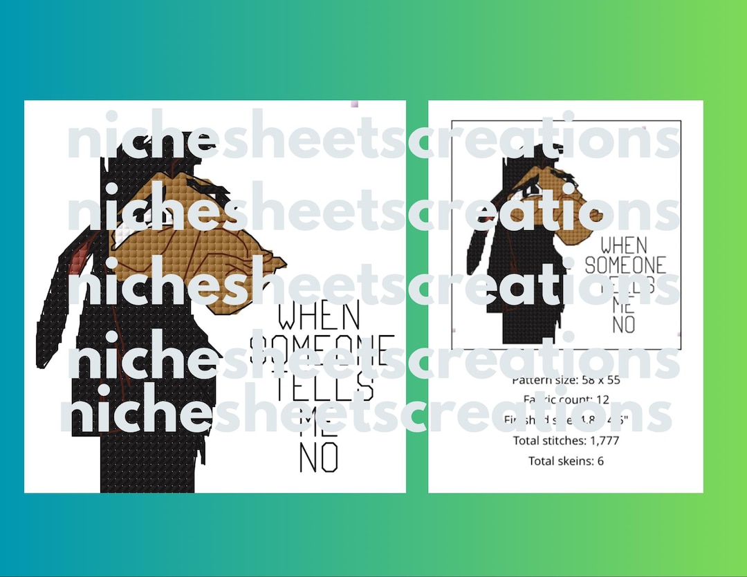 Tells Me No Cross Stitch Pattern (PDF FILE) - Etsy